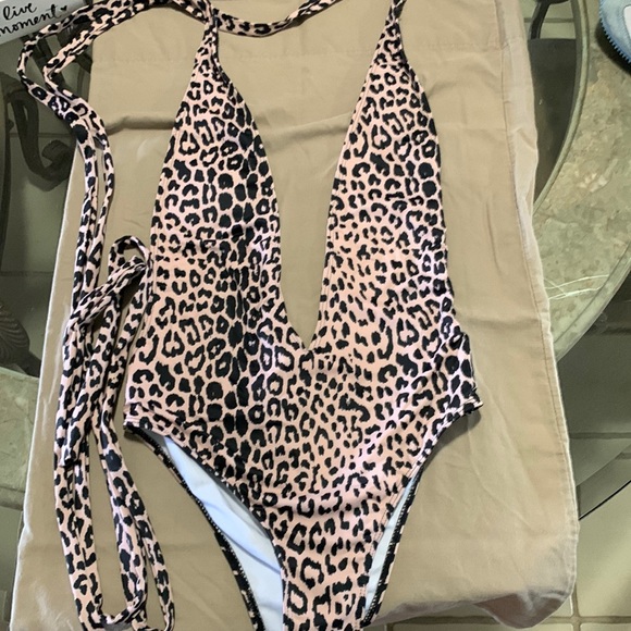 Swim | One Piece Back Out Leopard Bathing Suit | Poshmark